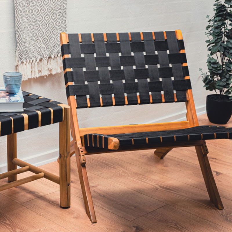 Håws Nooka loungestol sort reb - komfort - dansk design