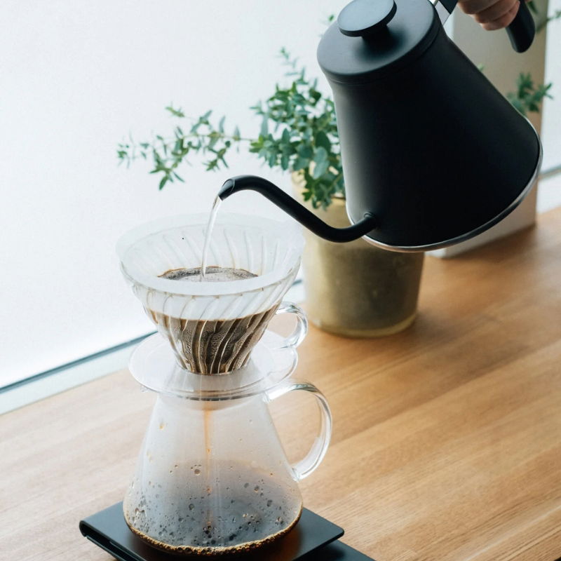 Hario V60 glas 02 dripper og server sæt til pour-over kaffe