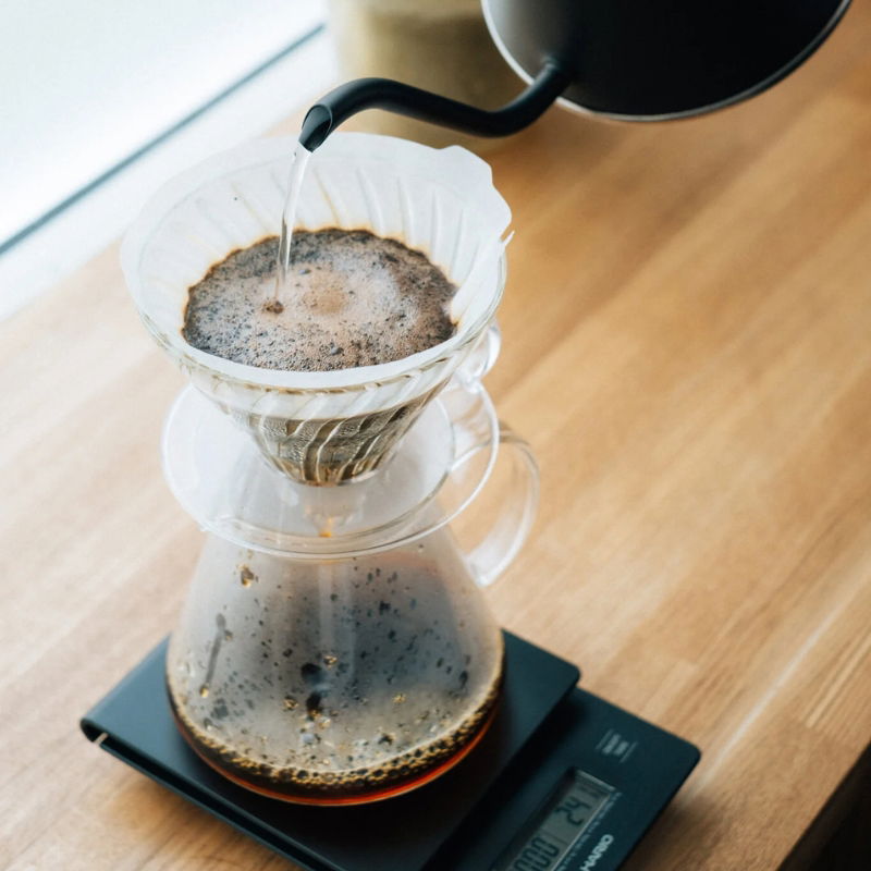 Hario V60 glas 02 dripper og server sæt til pour-over kaffe