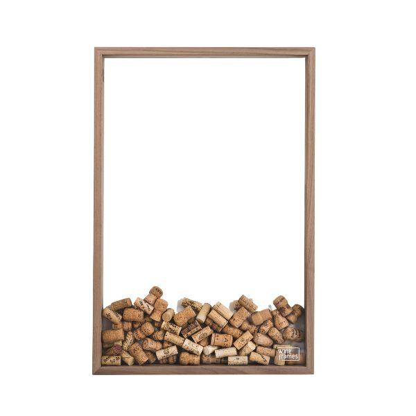 Ramme til vinpropper - Stilfuld opbevaring i valnød