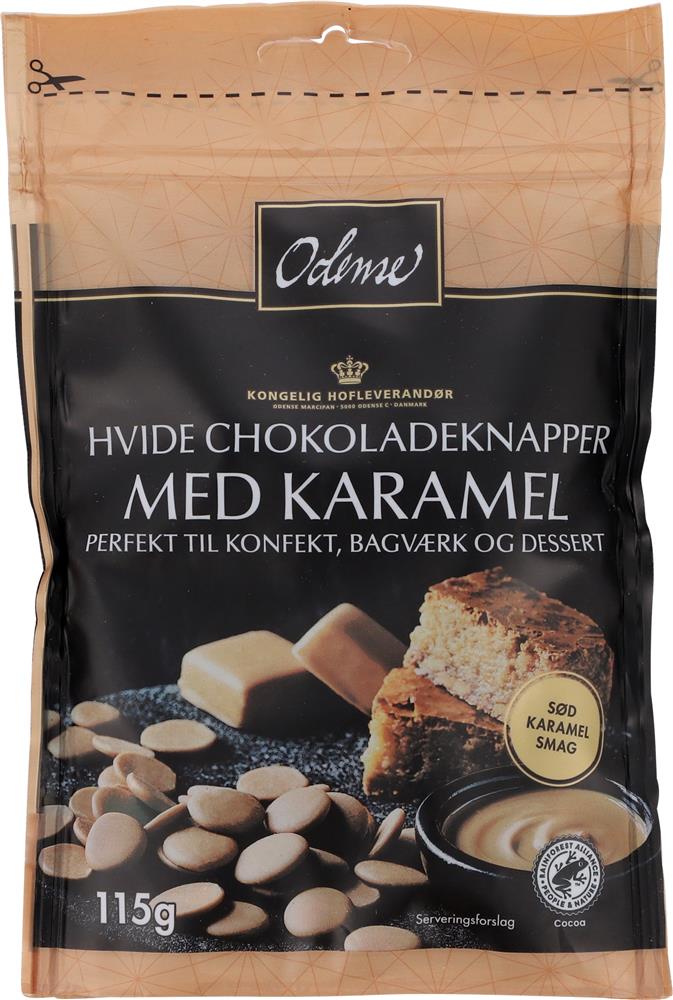 Hvid chokolade med karamelknapper - Den perfekte kombination af sødme ...